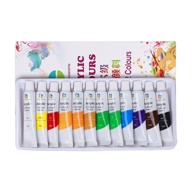HGS 12ml Acrylic Paint Set 12/18/24/36 Color Professional Artist ...