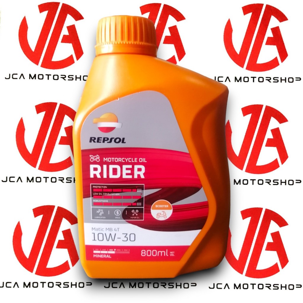 ORIGINAL REPSOL RIDER ENGINE OIL 4T SCOOTER MINERAL 10W-30 800ML ...