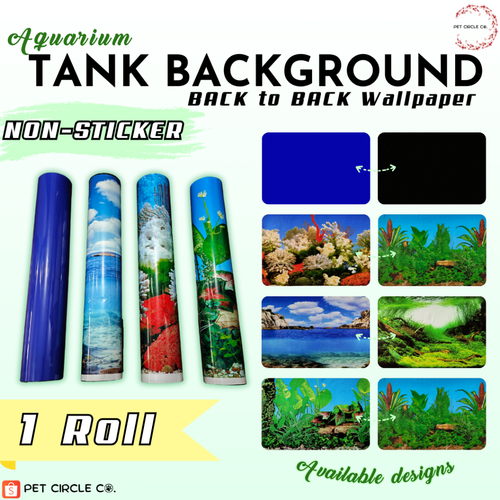 (1 ROLL) Aquarium Tank Background Wallpaper Back to back | Shopee ...