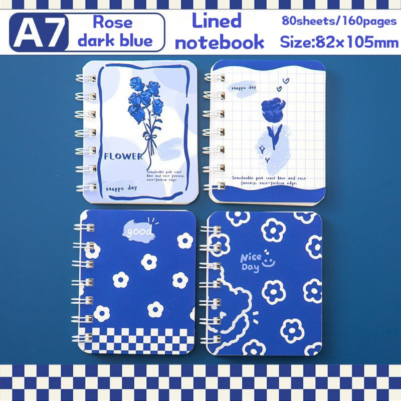 A7 Notebook Lined 1Pcs A7 Cute Mini Spiral Notebook Cartoon Diary ...