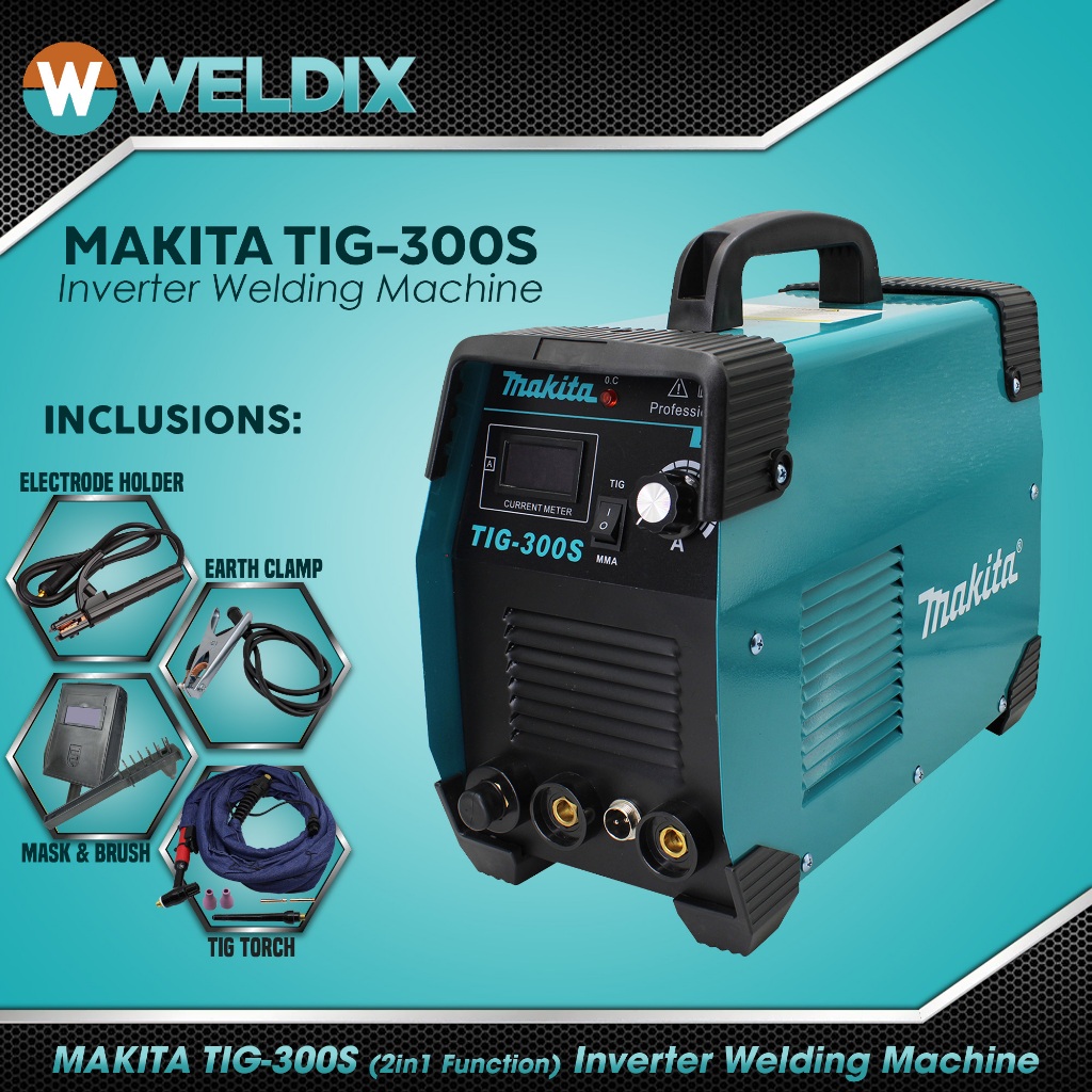 (2in1 Function) Makita ARC/TIG-300S Inverter Welding Machine | Shopee ...