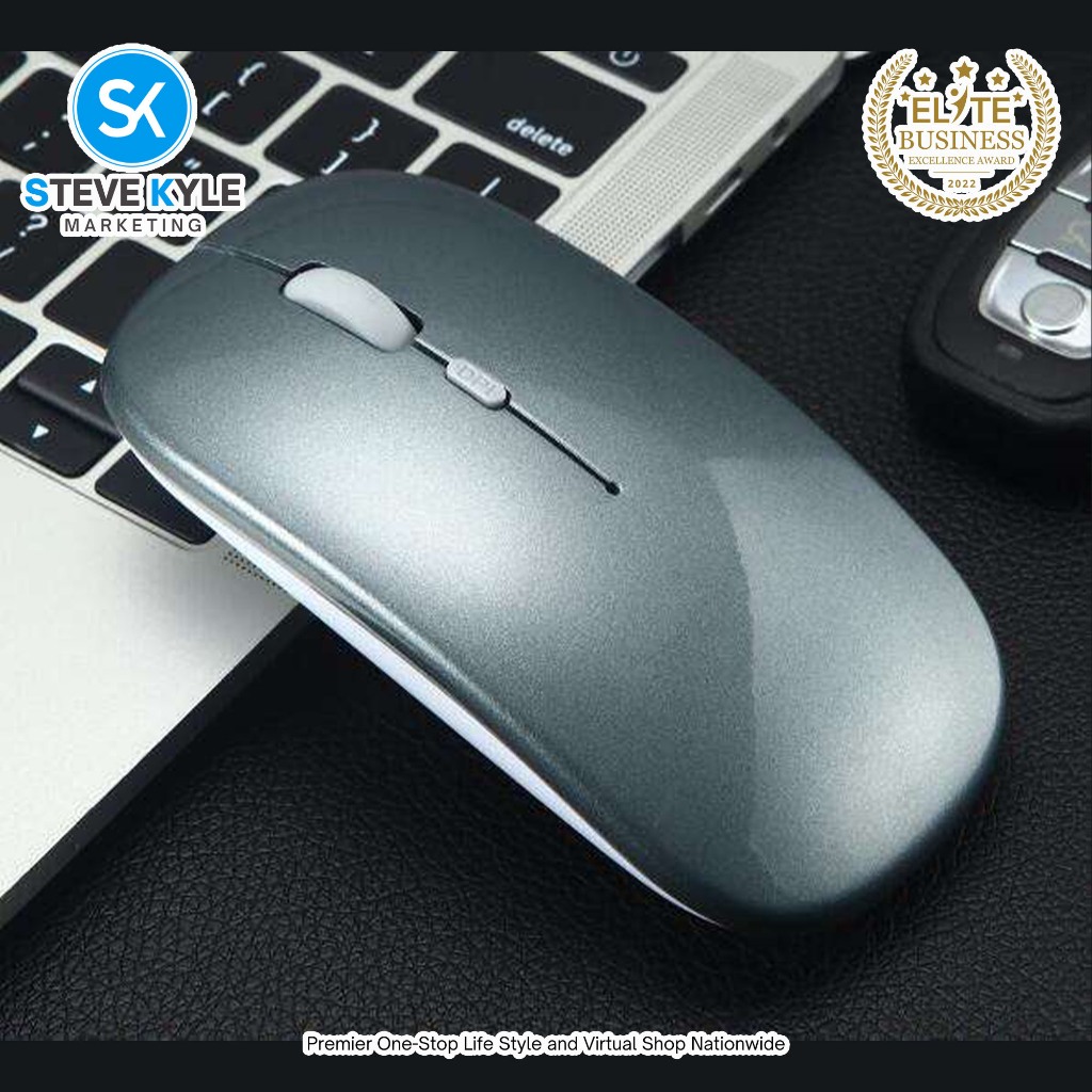 New Rechargeable LED Wireless Portable Slim Silent Optical Office Mouse ...