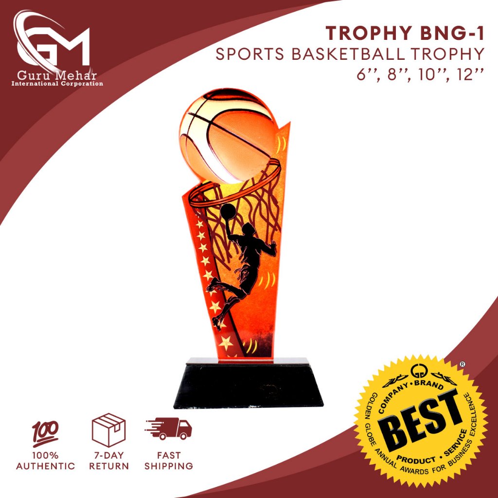 BNG1 Sports Trophy - Basketball Awarding Trophy 6, 8, 10, 12 Inches ...
