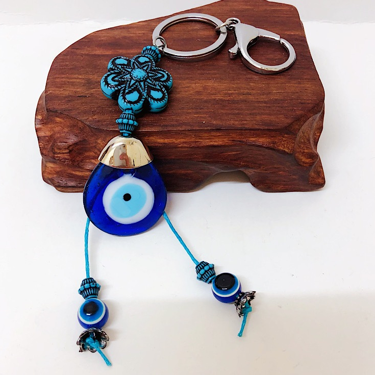 Blue Evil Eye Keychain Protection Lucky Evil Eye Lucky Charm ( Jealousy ...