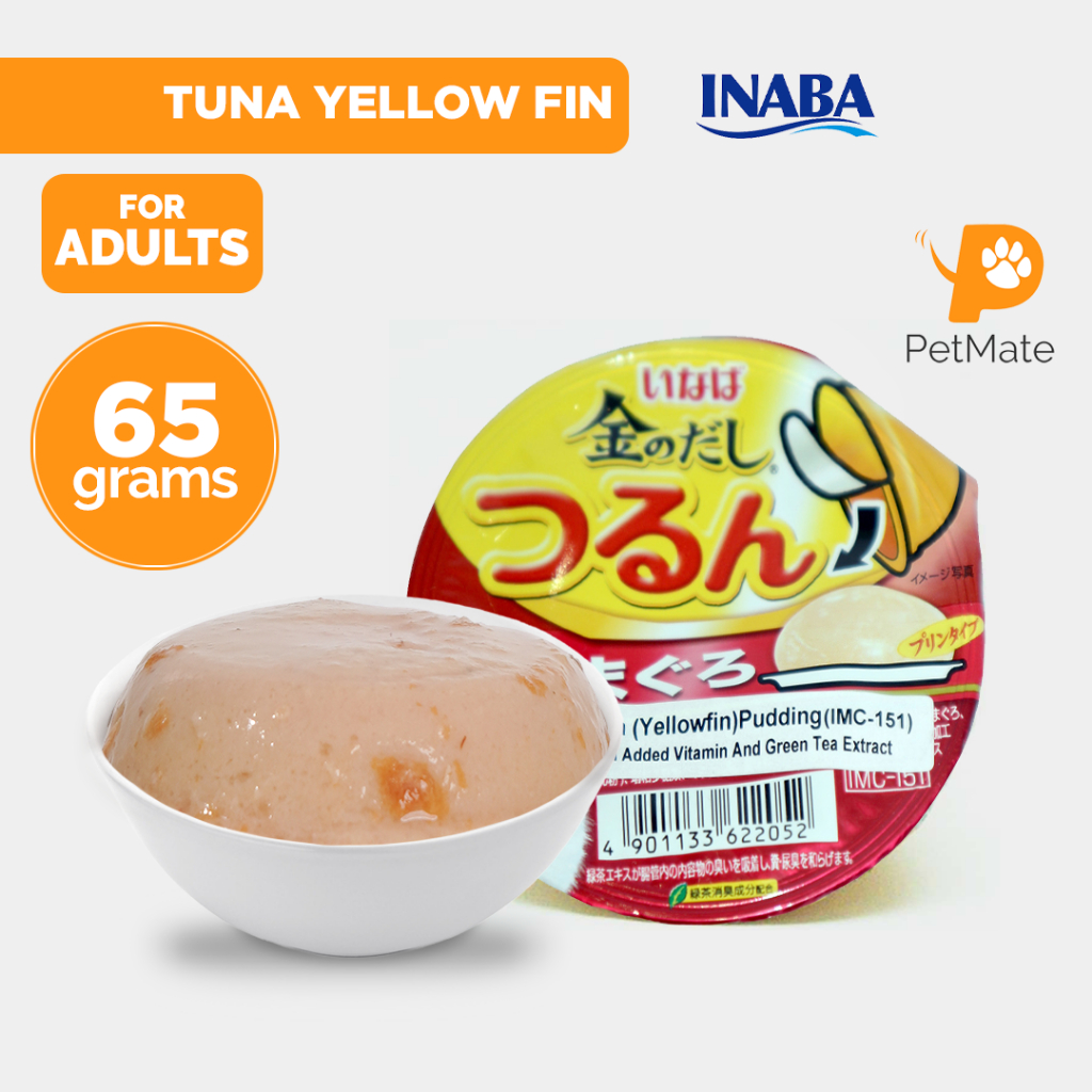 Inaba Adult Cat Wet Food Can Pudding Cup Tuna Yellow Fin Skipjack ...