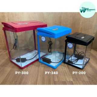 Aquarium Fish Tank Built-In LED Lamp with Filter Pump Infinity PY-300 ...