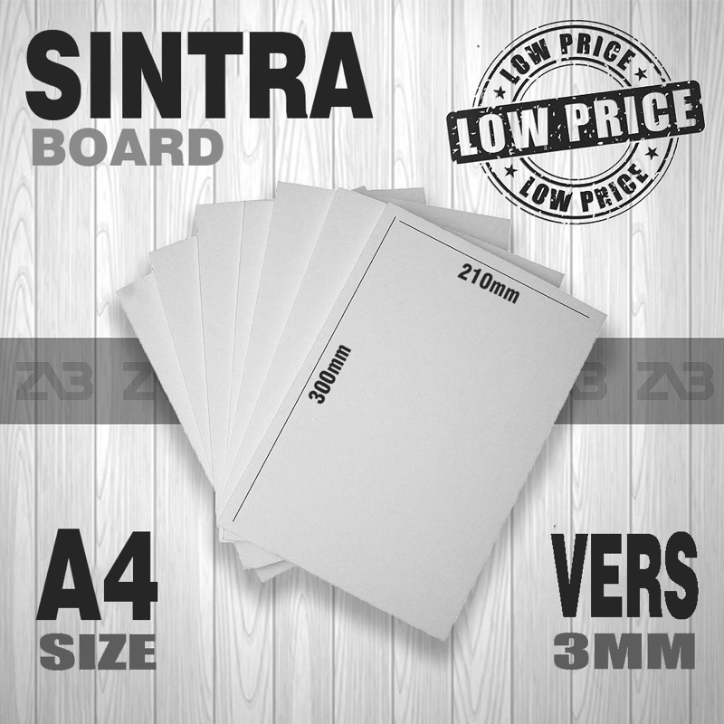 10 pcs 3mm VERS Sintra Board White A3 / A4 / A2 / 6R Size | Shopee Philippines