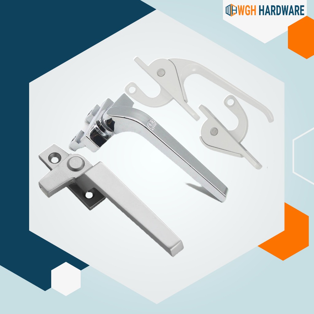 WGH 1pc Window Handle Left Right Aluminum Swing Chrome White ...