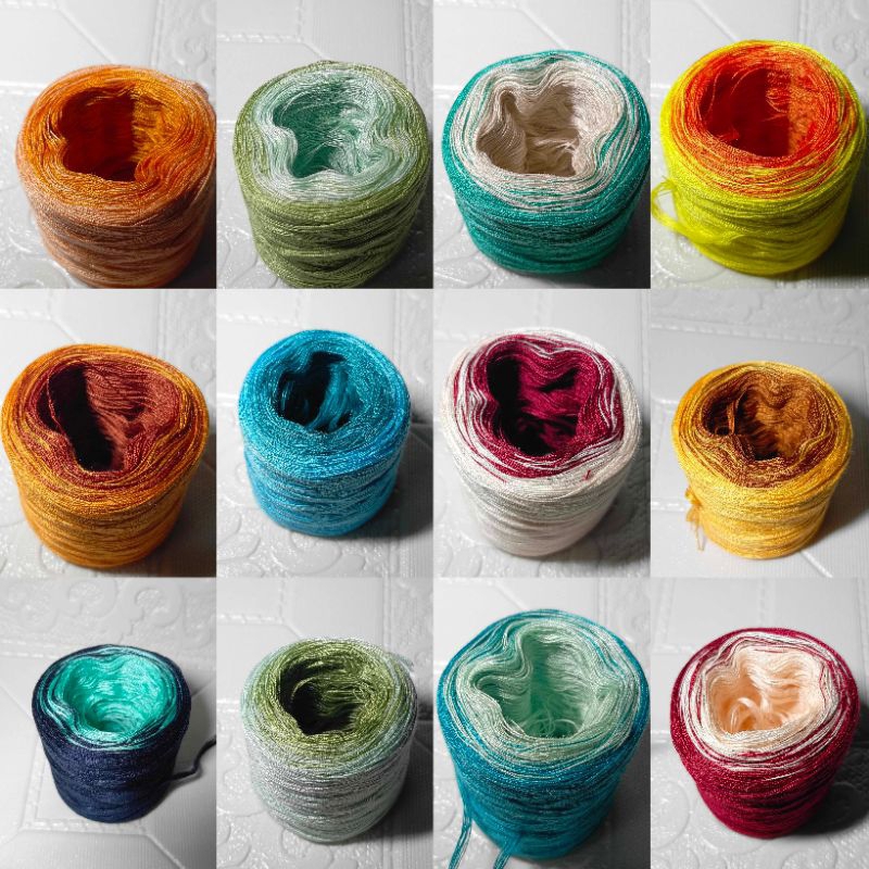 ROXAS YARN : 10PLY SOFT POLYESTER TWO TONED 50-55GRAMS | Shopee Philippines