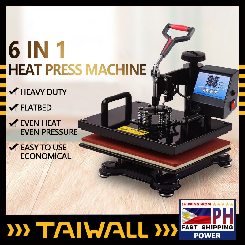 6 in 1 Multi function Heat Press Machine (T-Shirt Press/Mug Press/Plate ...