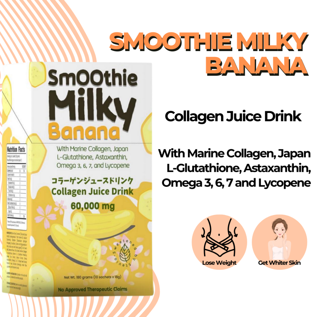 SMOOTHIE MILKY BANANA Collagen Drink | 60,000 mg | 10 Sachets ...