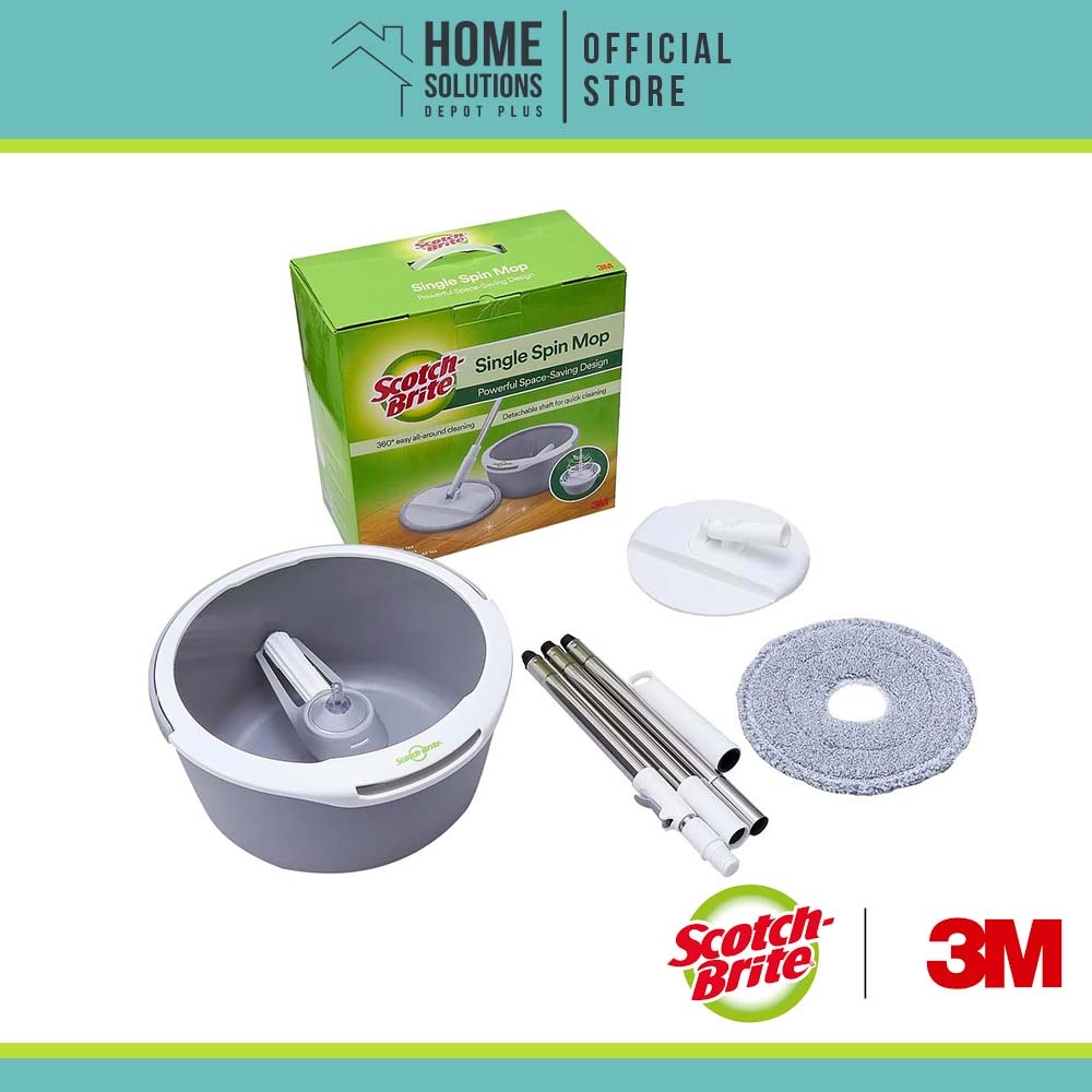 SCOTCH-BRITE MOP #3M277335 Bucket Single Spin-Gray | Shopee Philippines