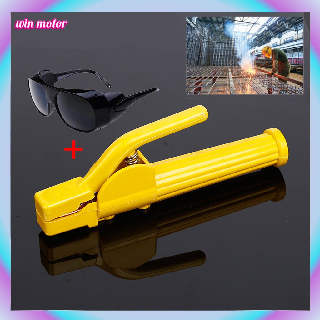 2pcs set Heavy- Duty Electrode Holder and Welding Welder Goggles ...