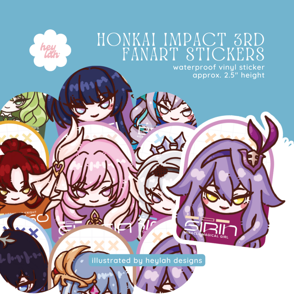 Honkai Impact 3rd - Waterproof Fanart Sticker | heylahdesigns | Shopee ...