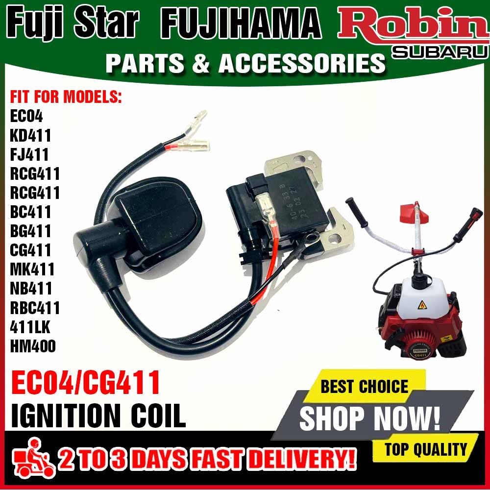 EC04/CG411 Ignition Coil for Robin EC04, BC411, BG411, CG411, MK411 2 ...
