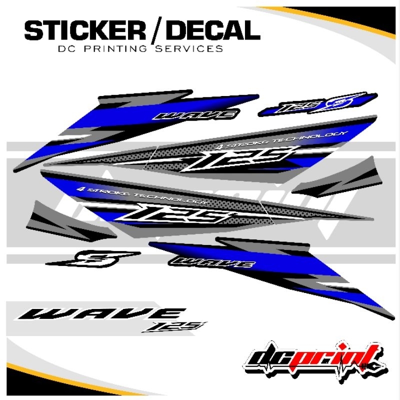 Honda Wave S 125 Stock Decal Glossy Laminated Waterproof | Shopee ...