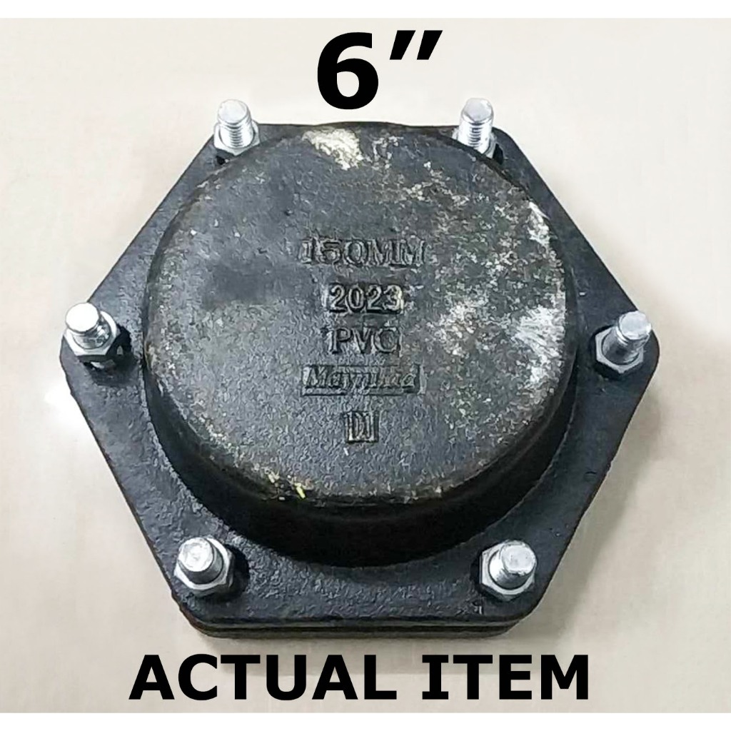 CI MECHANICAL END CAP 6" BLACK FOR WATER DISTRICT CAST IRON ===== CUP 6 ...