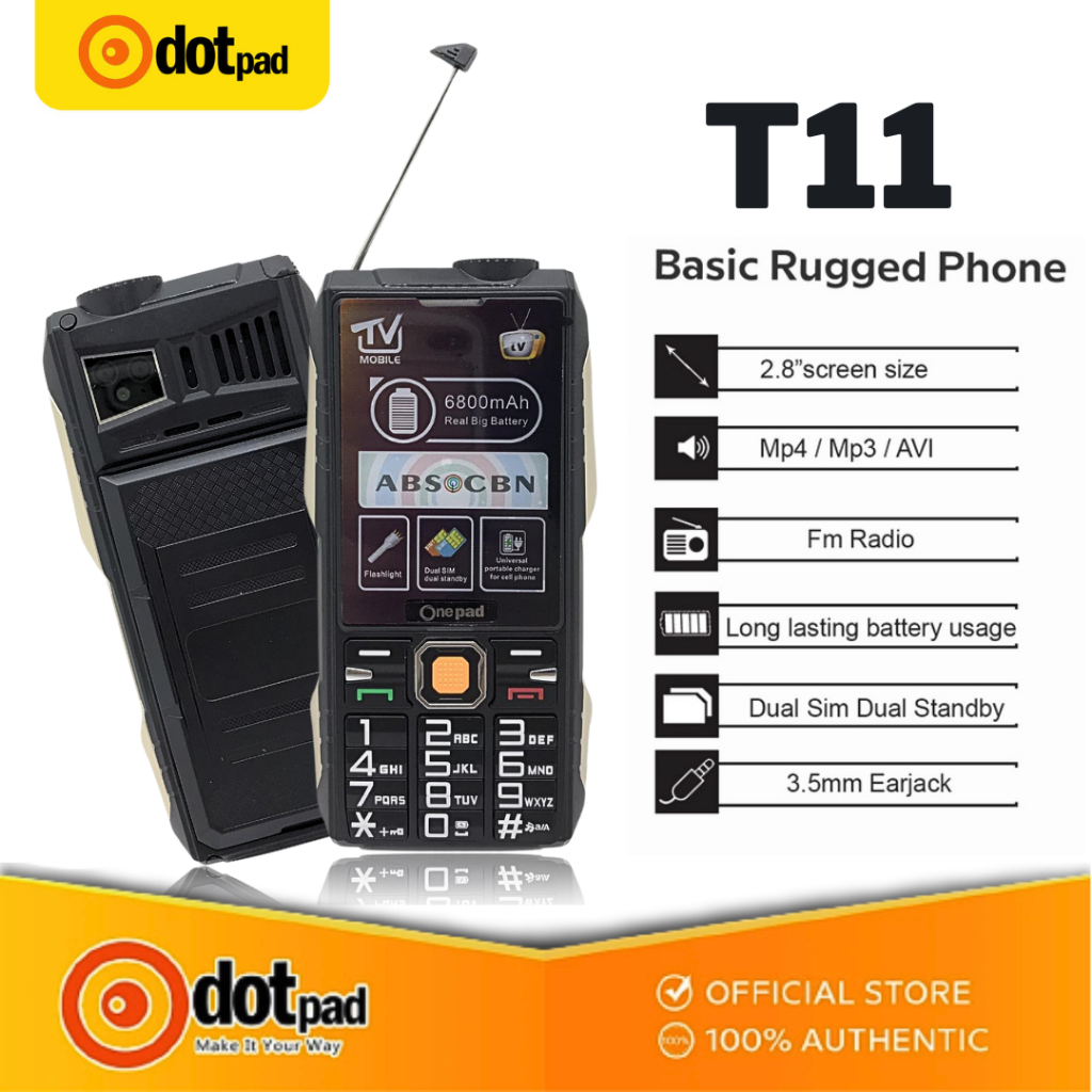 DP ONEPAD TV11 4G DUAL SIM MOBILE BASIC MILITARY KEYPAD PHONE WITH ...