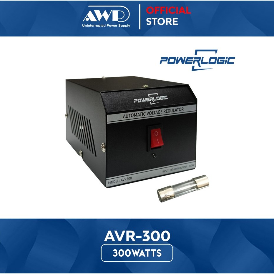 Powerlogic AVR-300 -300 Watts AVR, with Surge Protection 3 x 220V ...