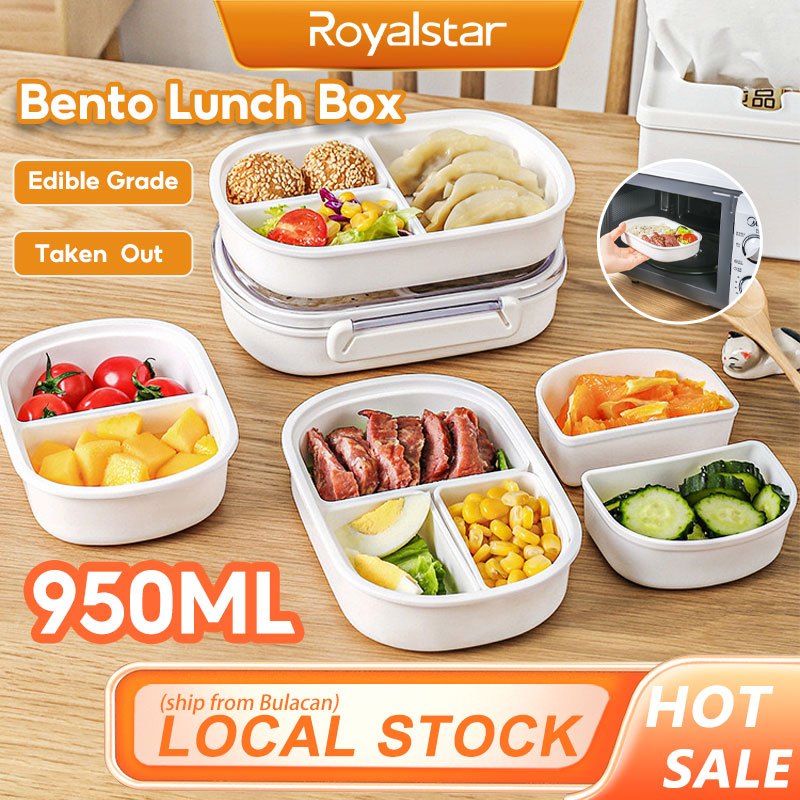 ROYALSTAR Bento Lunch Box Removable Compartments Microwave Safe Food ...