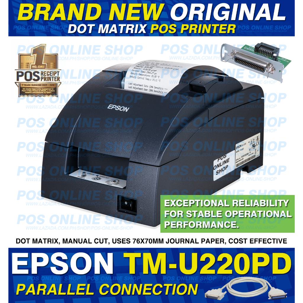 BRAND NEW EPSON TM-U220PD TM-U220PB POS RECEIPT DOT MATRIX PRINTER ...