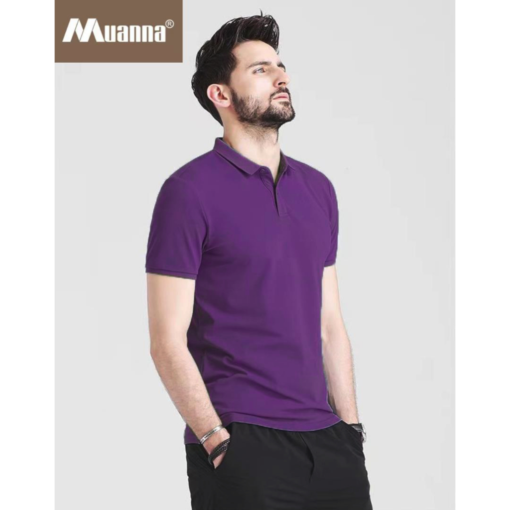 Men's VIOLET color drifit Polo Shirt Unisex Quality korea fashion t ...