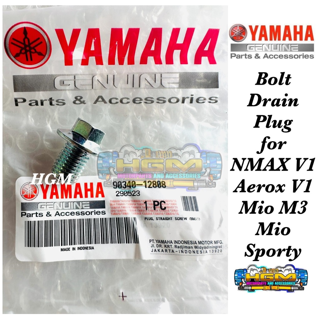 OIL DRAIN PLUG SCREW FOR YAMAHA NMAX V1 | AEROX V1 | MIO SPORTY | MIO I 125 | MIO M3 | 90340 ...