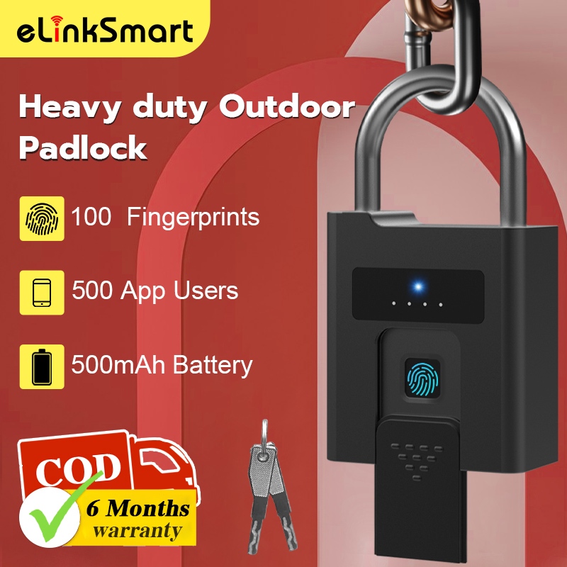 Panlabas na padlock na may Susi 100 fingerprints 500 gamit ng app mga ...