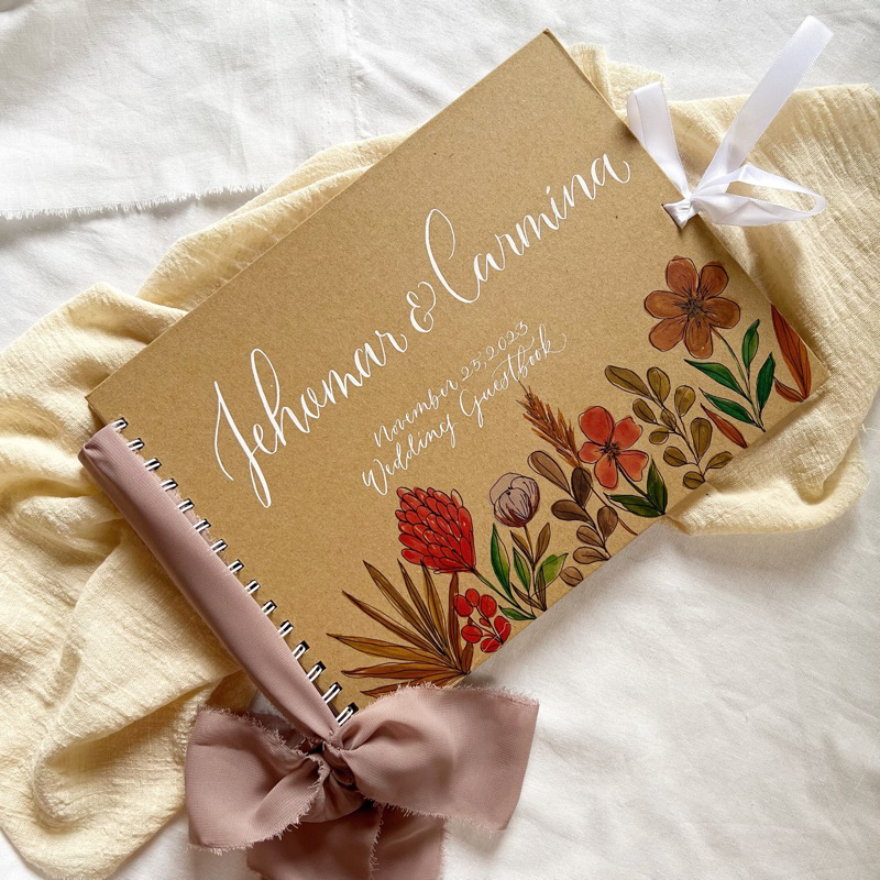 Custom-made wedding guest book (Hand-lettered) | Shopee Philippines