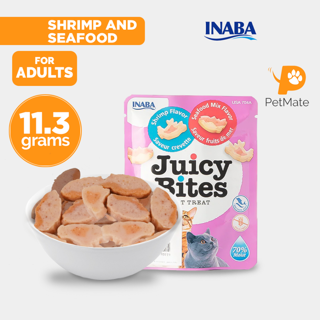 Inaba Cat Treats Juicy Bites Shrimp and Seafood 11.3g | Shopee Philippines