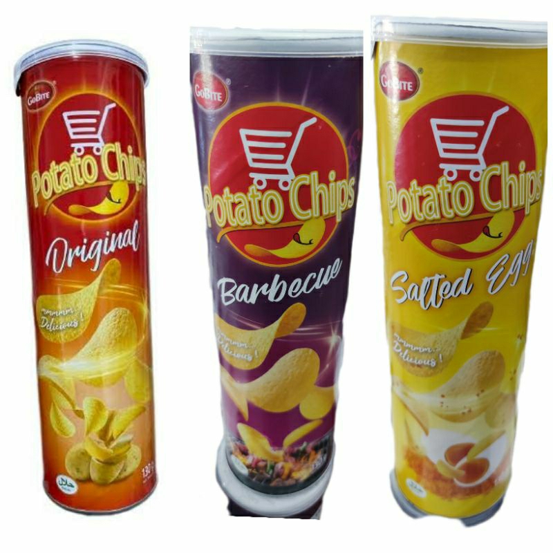 GO BITES POTATO CHIPS FLAVOR ORIGINAL, SALTED EGG, BARBECUE 130GRAMS ...