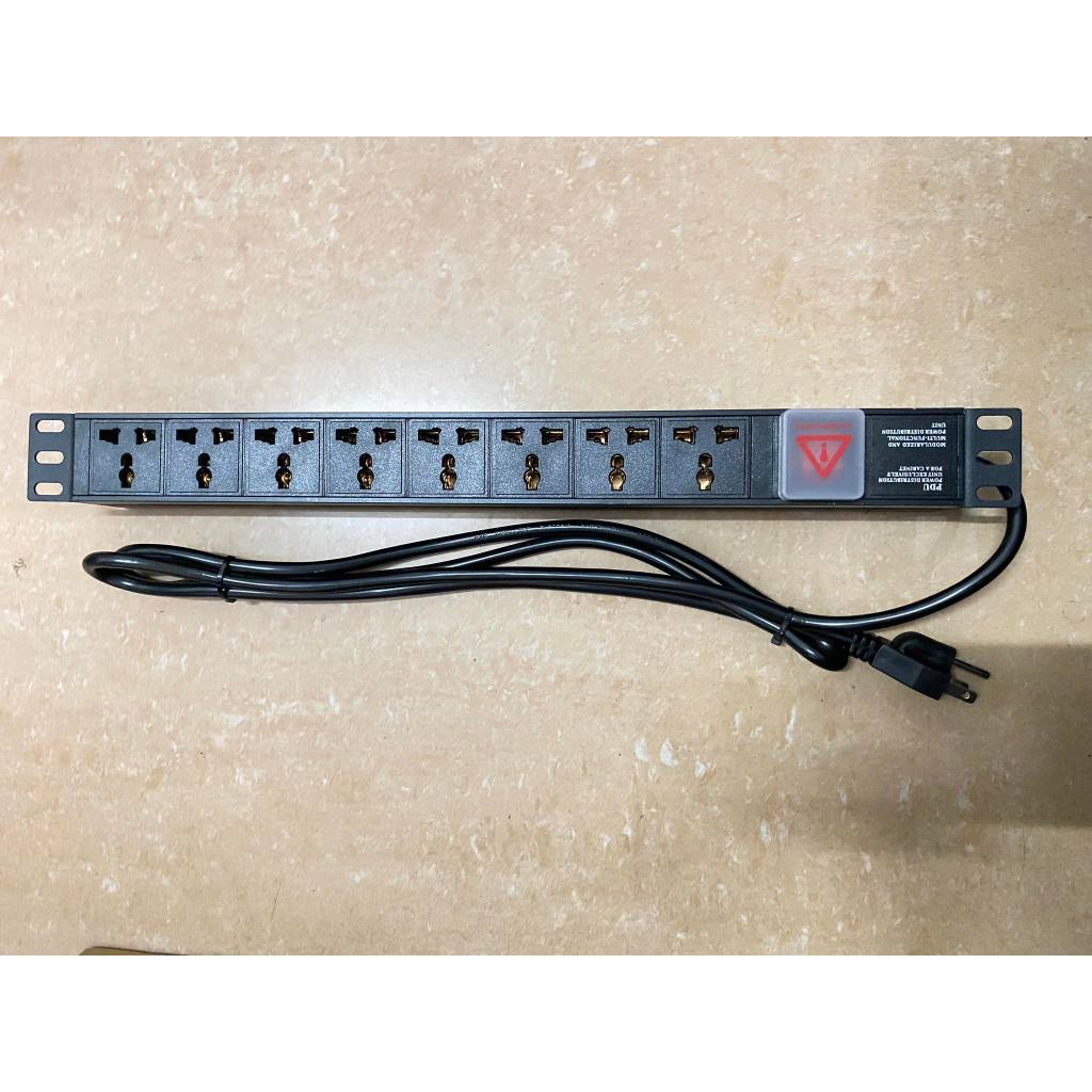 PDU 8 Slots Universal Rack Mount Power Distribution Unit for Data Cabinet Rack CCTV ALLOY ...