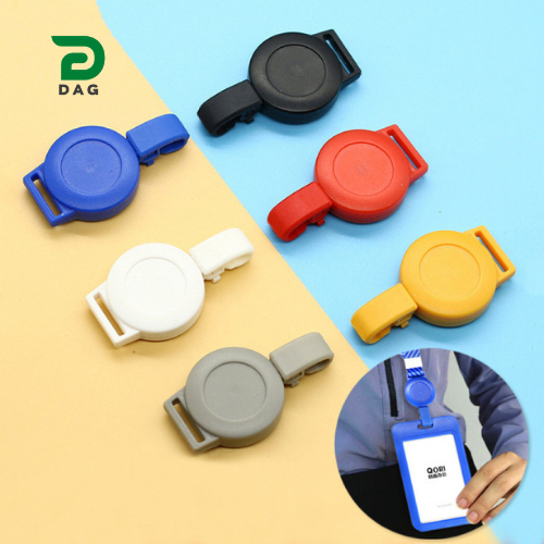 Retractable And Easy-To-Pull Buckle ID Holder Reel Badge Holder (10pcs ...