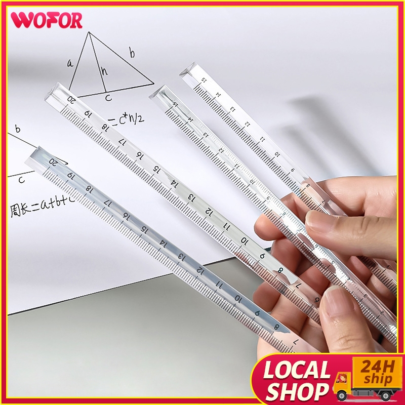 Transparent Plastic Triangle Ruler 15cm Ruler Student Stationery Simple ...