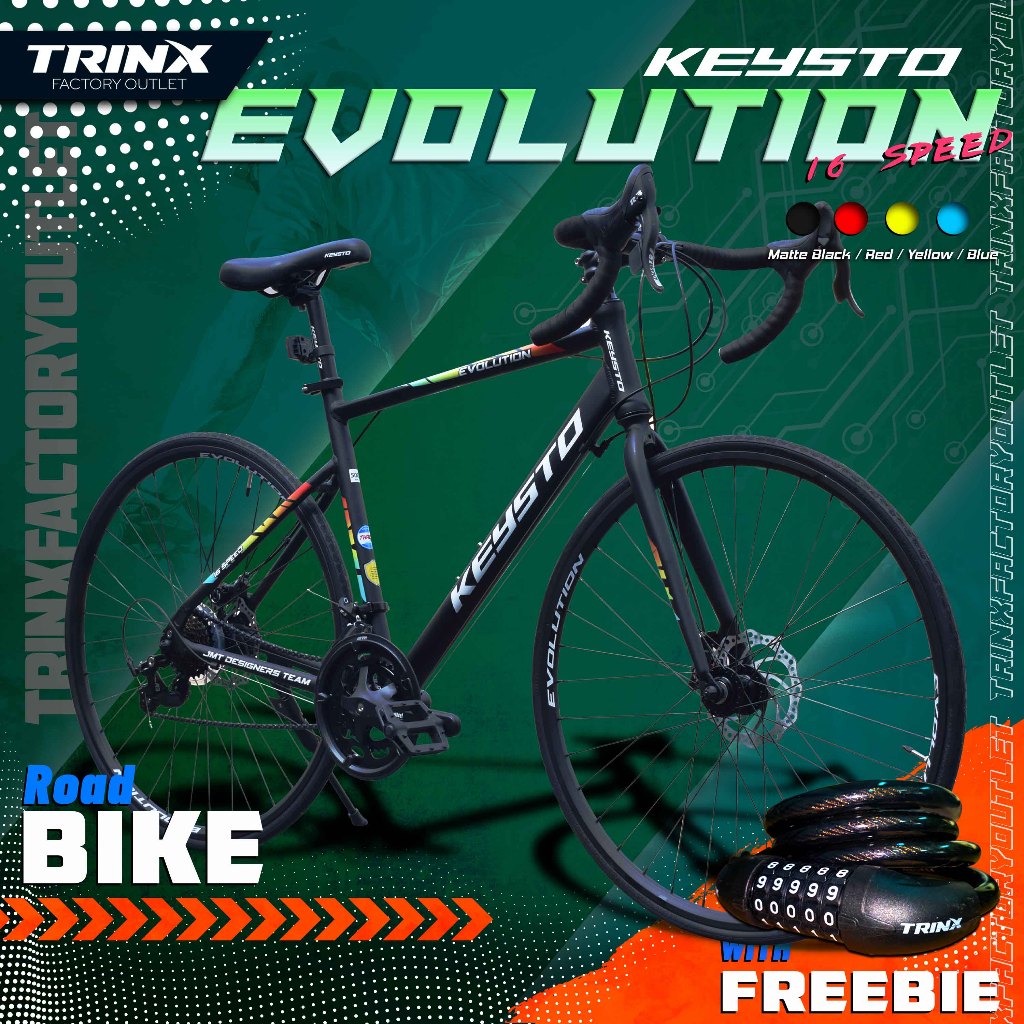 Keysto Evolution 18 Speed 48cm Alloy Road Bike | Shopee Philippines