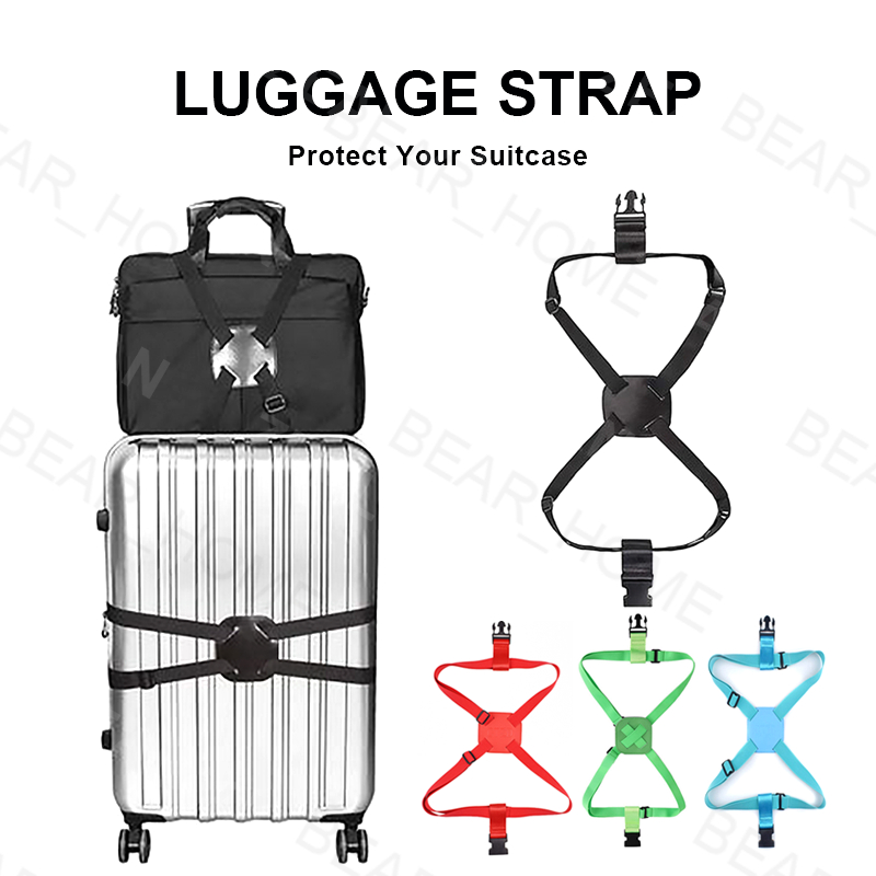 Two Ways Cross Packing Belt Travel Adjustable Luggage Belt Fixed Belt ...