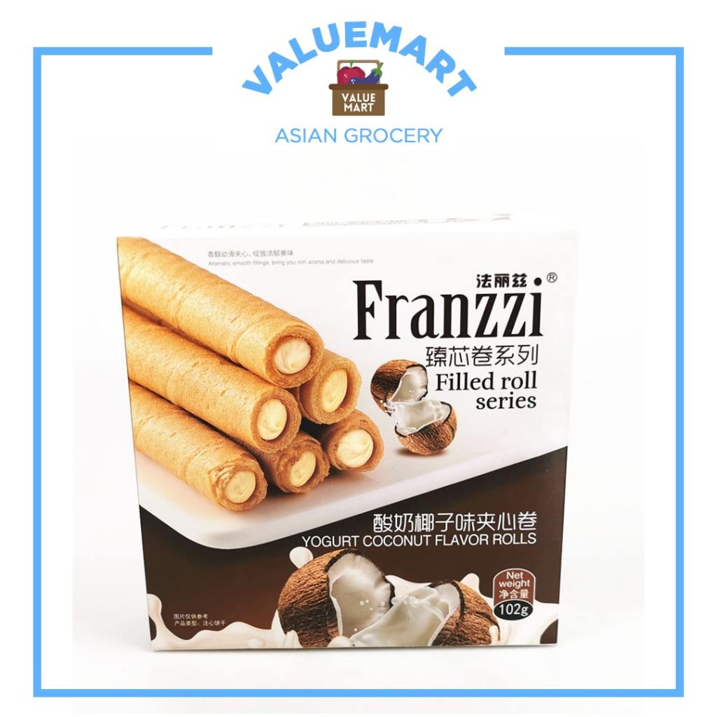 Franzzi Cream Filled Egg Rolls (Matcha, Vanilla, Coconut Yogurt) - 102g ...