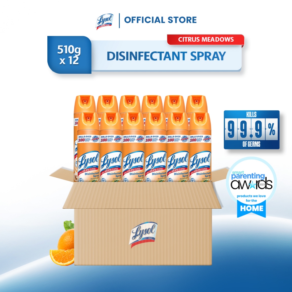 Lysol Antibacterial Disinfectant Spray Cleaner Citrus Meadows 510 G Set ...