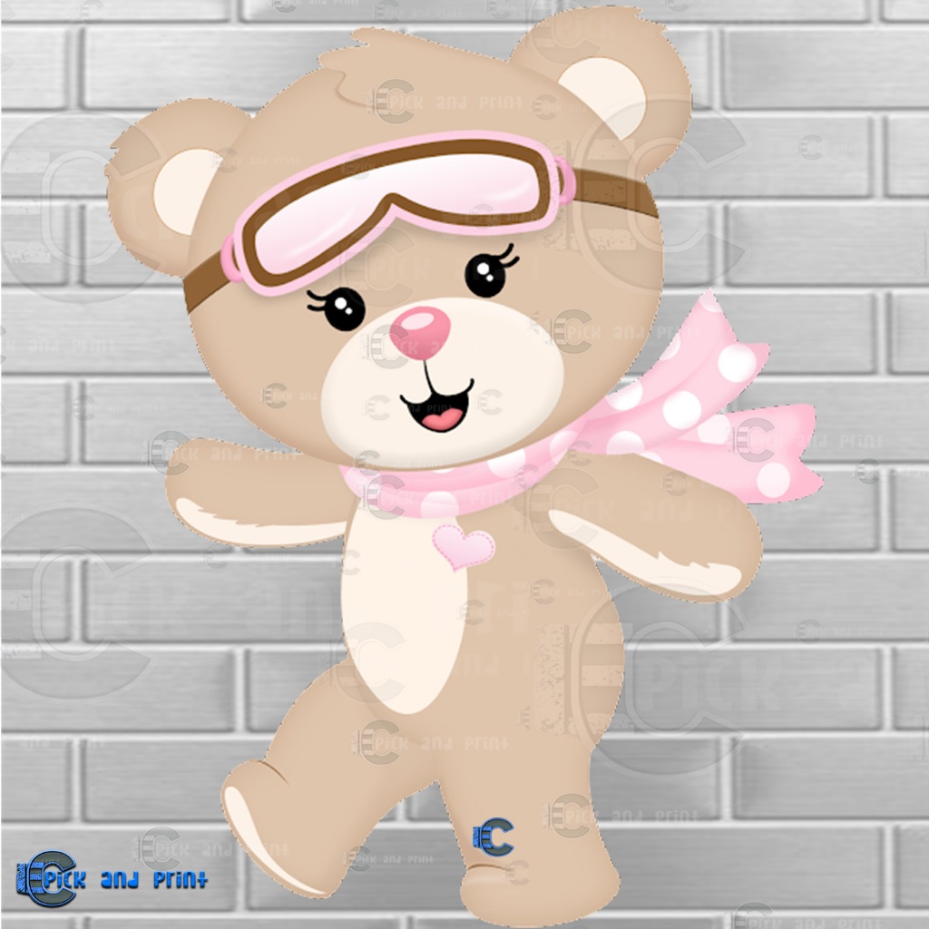 Pilot Teddy Bear and Hot Air Balloon Character Cut Outs for DIY ...
