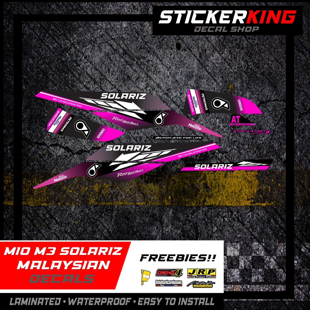 Mio i125 M3 Solariz Malaysian Decals with Freebies Sticker Laminated ...