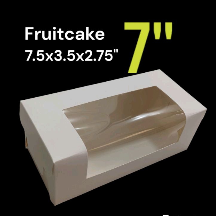 10pcs 7.5x3.5x2.75" Fruitcake Banana Cake Loaf Box Side Window | Shopee ...