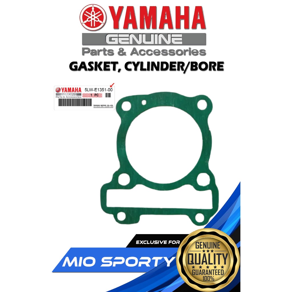GASKET, CYLINDER/BORE MIO 115 SPORTY ( 5LW-E1351-00-00 ) | Shopee ...