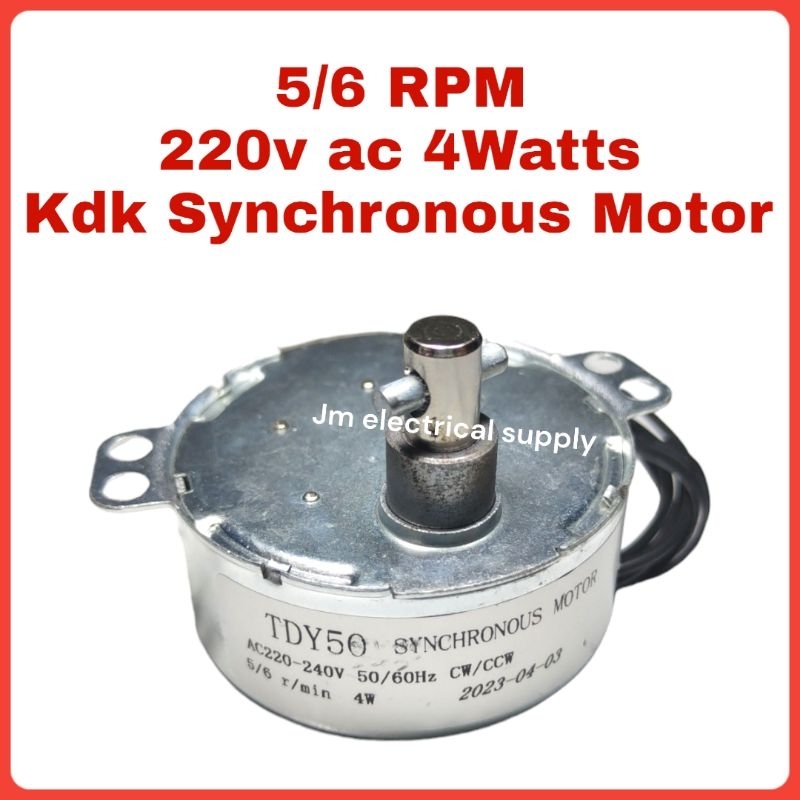 KDK/National SYNCHRONOUS MOTOR 5/6RPM 220v ac | Shopee Philippines