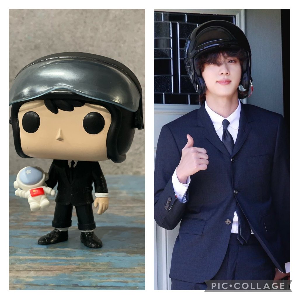 BTS JIN ASTRO HELMET (Created by ODA Exclusive Custom Pops) | Shopee ...