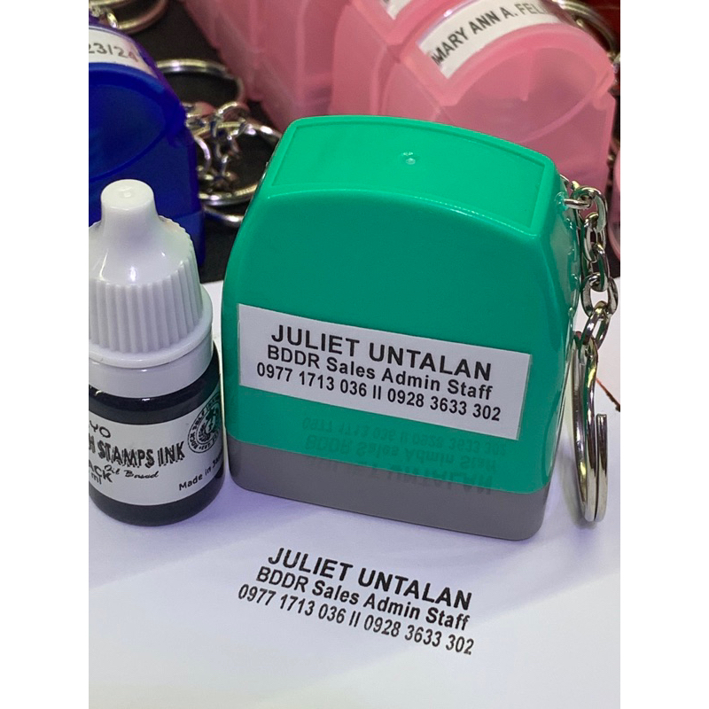 WITH INK HA 13X33MM PERSONALIZED STAMP | Shopee Philippines