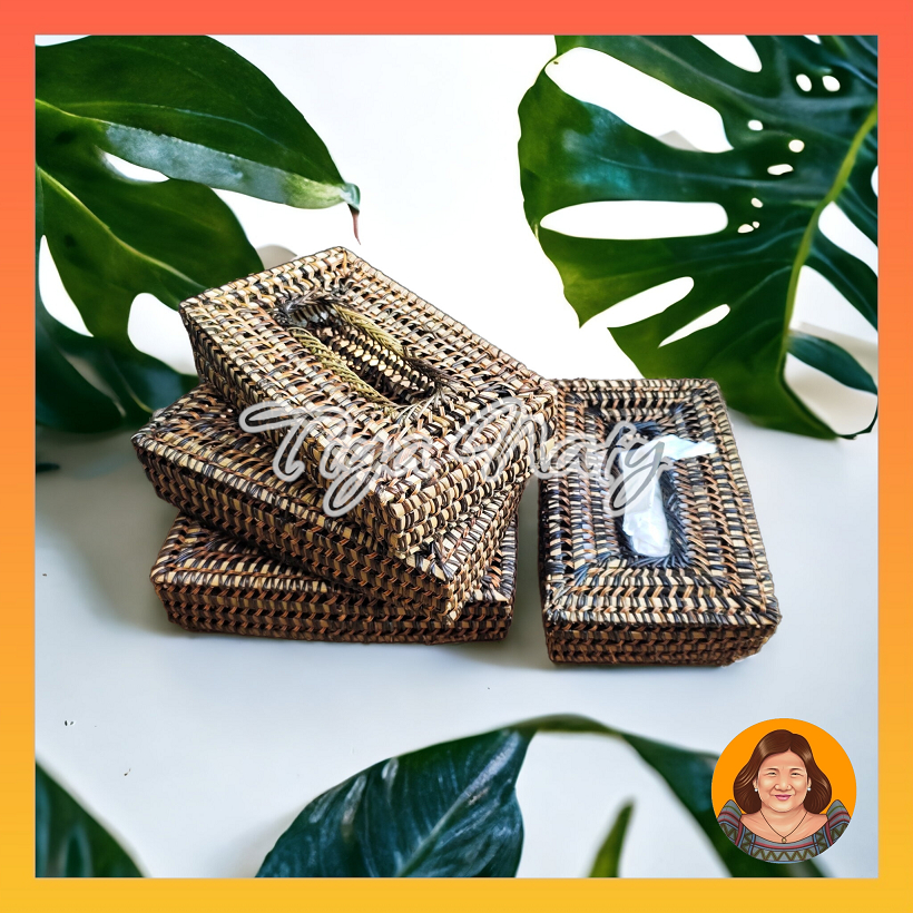 TIYA NATY Native Nito Desktop Tissue Holder with cover for table ...