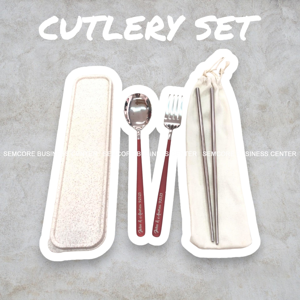 Personalized Laser Engraved Cutlery Set | Shopee Philippines