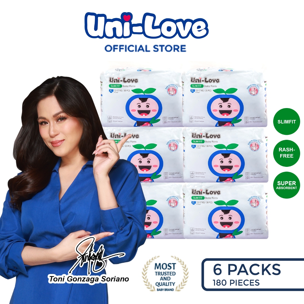 UniLove Slim Fit Baby Pants 30's (X-Large) Pack of 6 | Shopee Philippines