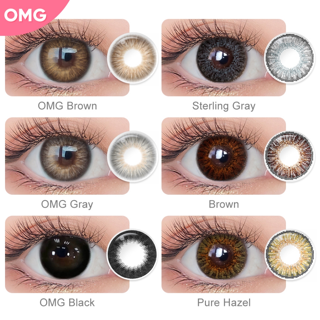 【Hot Deals】Magister Colored Contact Lenses 2Pcs OMG Brown STAR Soft ...