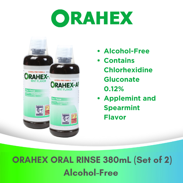 Set of 2 Orahex Alcohol Free Mint Oral Rinse 380ml | Shopee Philippines